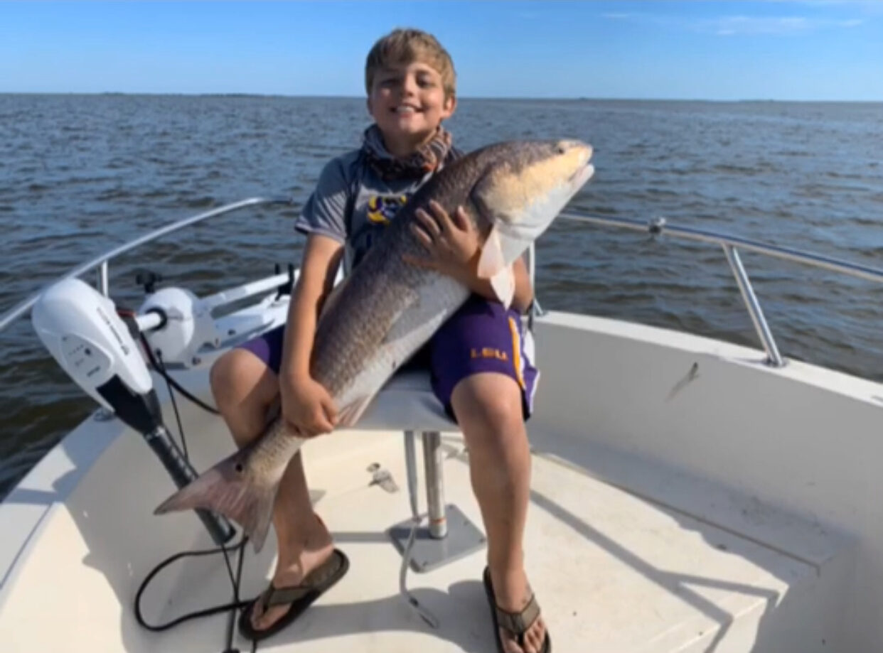 Huge red caught by me - Louisiana Outdoor Expo