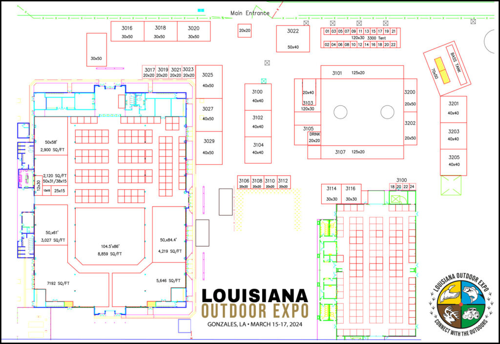 Spring Show Layout - Louisiana Outdoor Expo