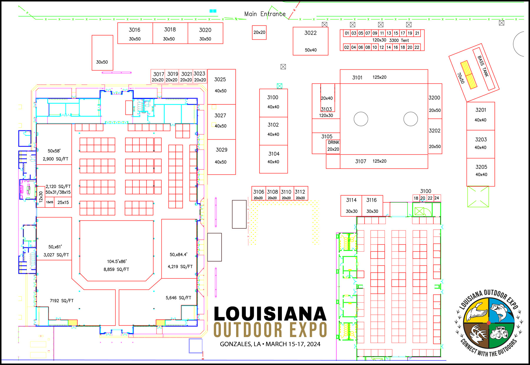 Spring Show Layout - Louisiana Outdoor Expo